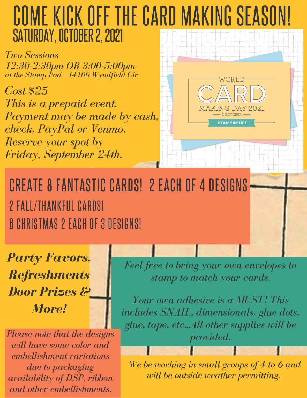 Come Kick Off the Card Making Season at World Card Making Day 2021!